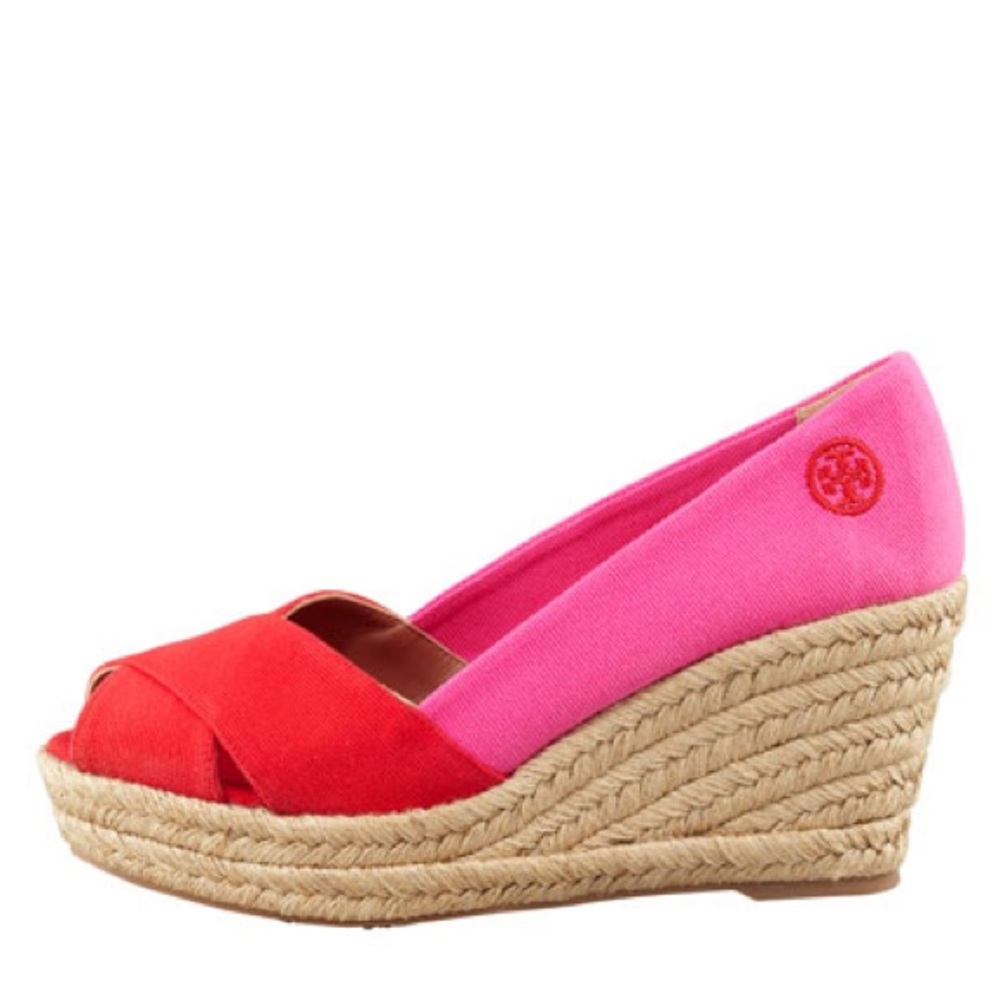 Tory Burch Filipa Colorblock Espadrille Red/Pink - Gem